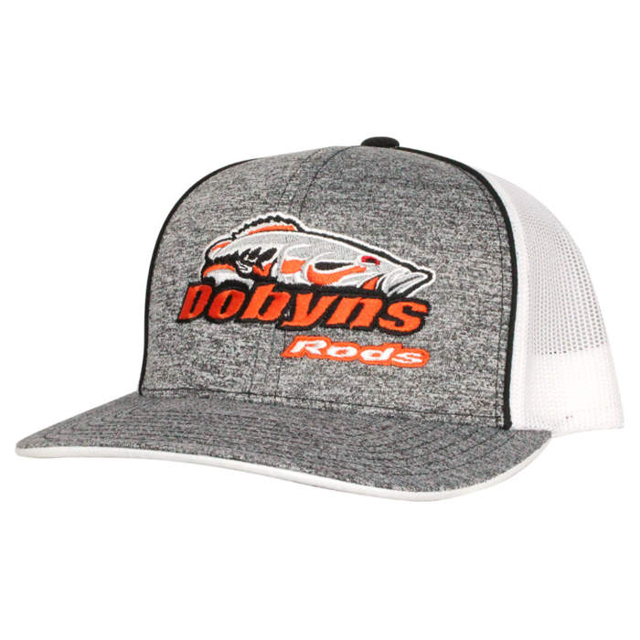 Heather with White mesh Orange logo - Dobyns Rods