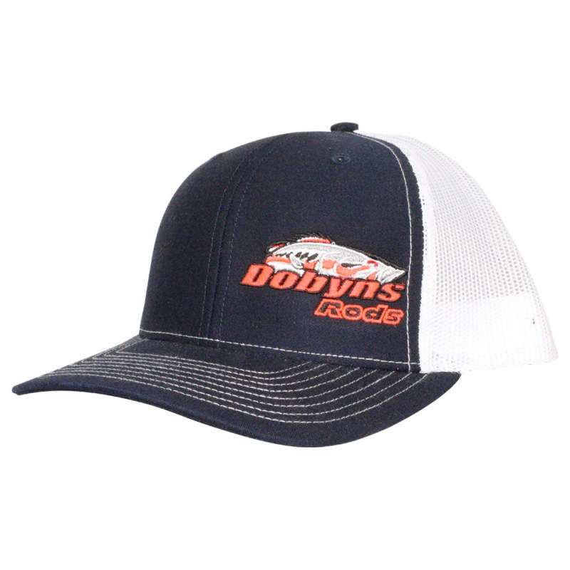 Navy with White mesh Orange logo - Dobyns Rods